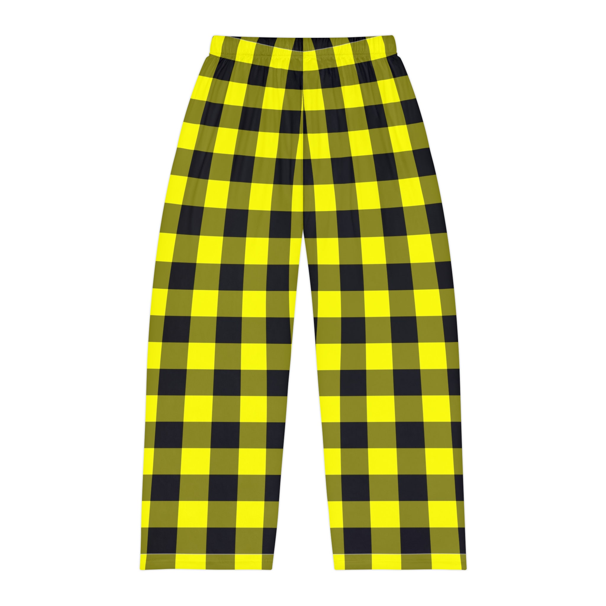 Yellow Plaid Pajama Pants Men Teen Boy Pajama Pants Buffalo Check ...