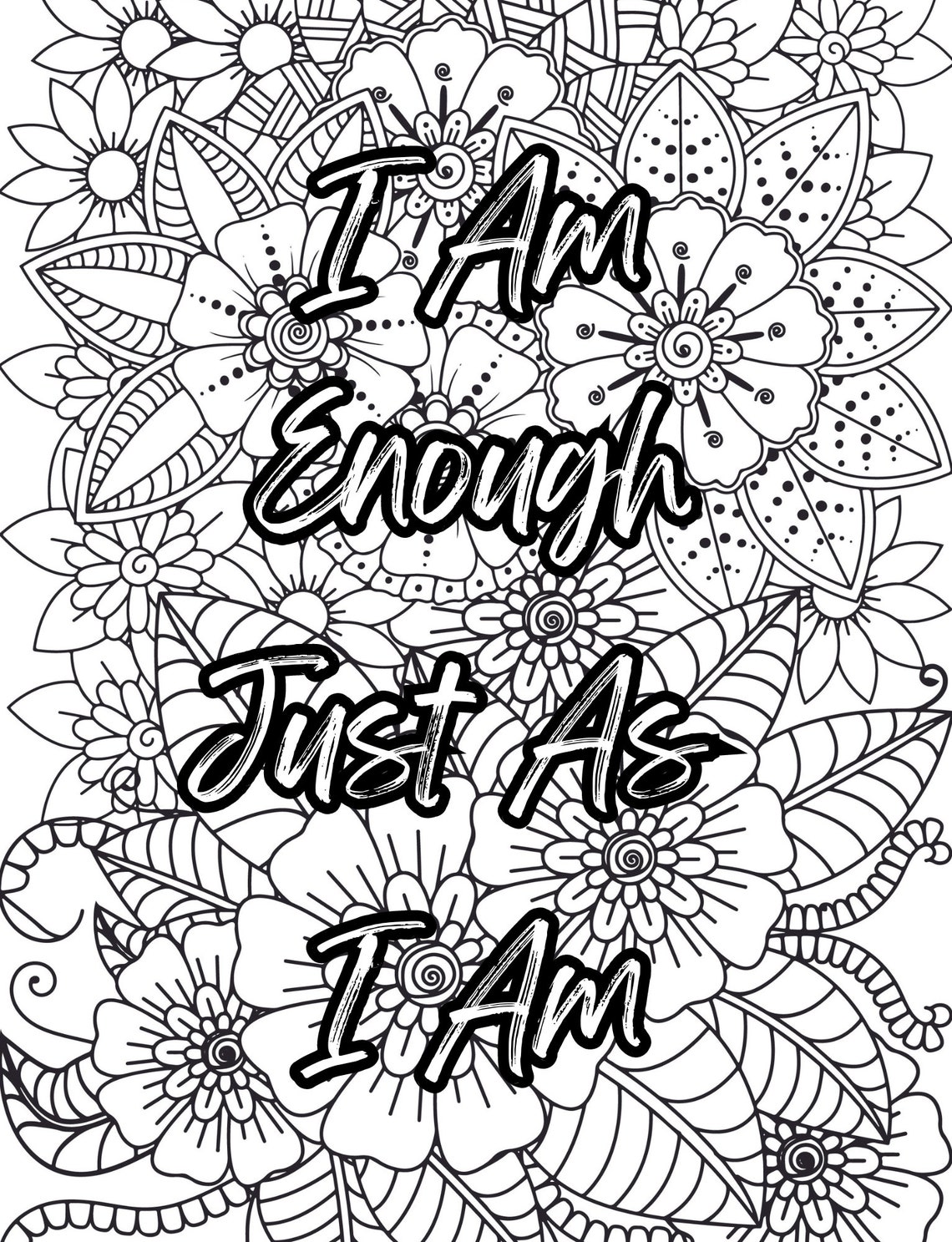 Daily Affirmations Coloring Sheets | Positive Affirmations ...