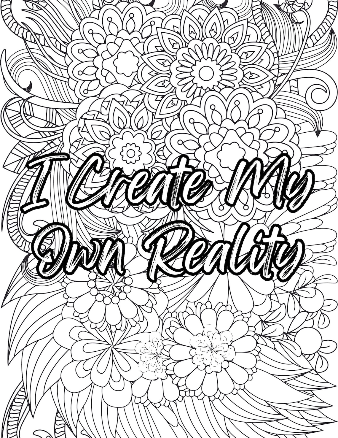 Daily Affirmations Coloring Sheets | Positive Affirmations ...