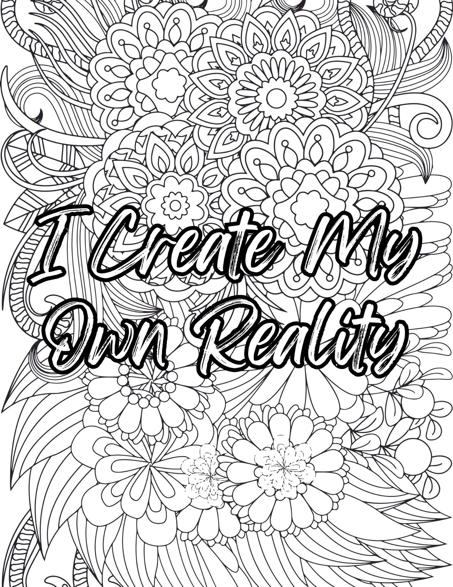 Daily Affirmations Coloring Sheets | Positive Affirmations ...