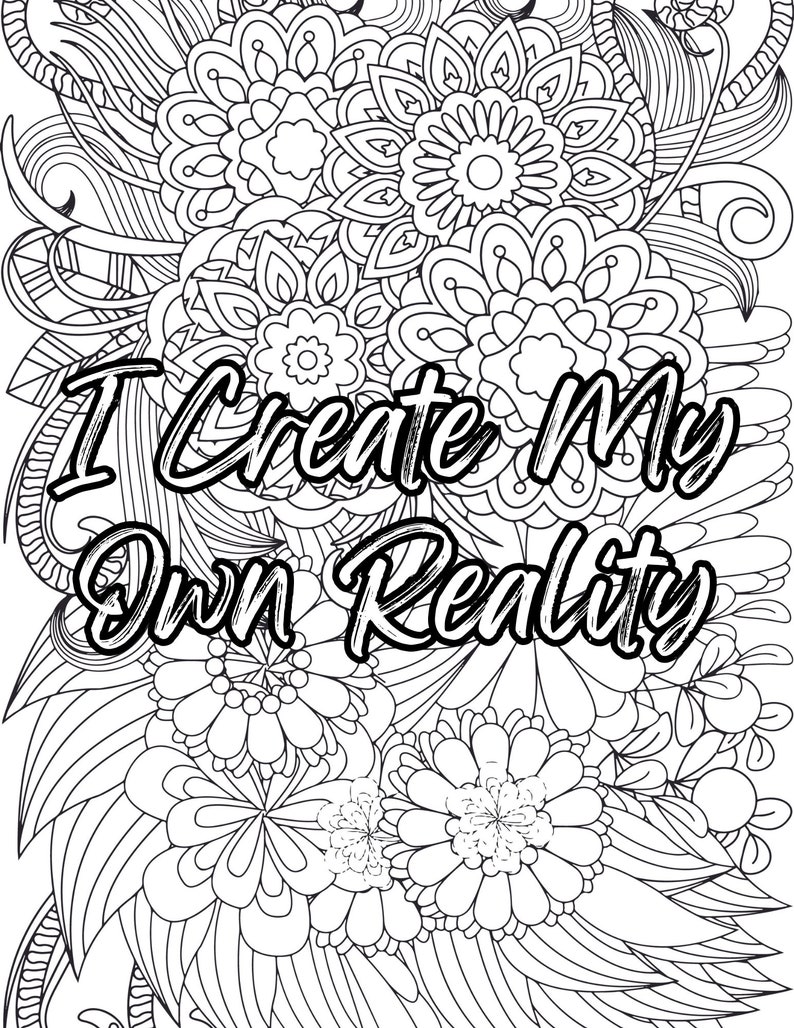 Daily Affirmations Coloring Sheets | Positive Affirmations ...