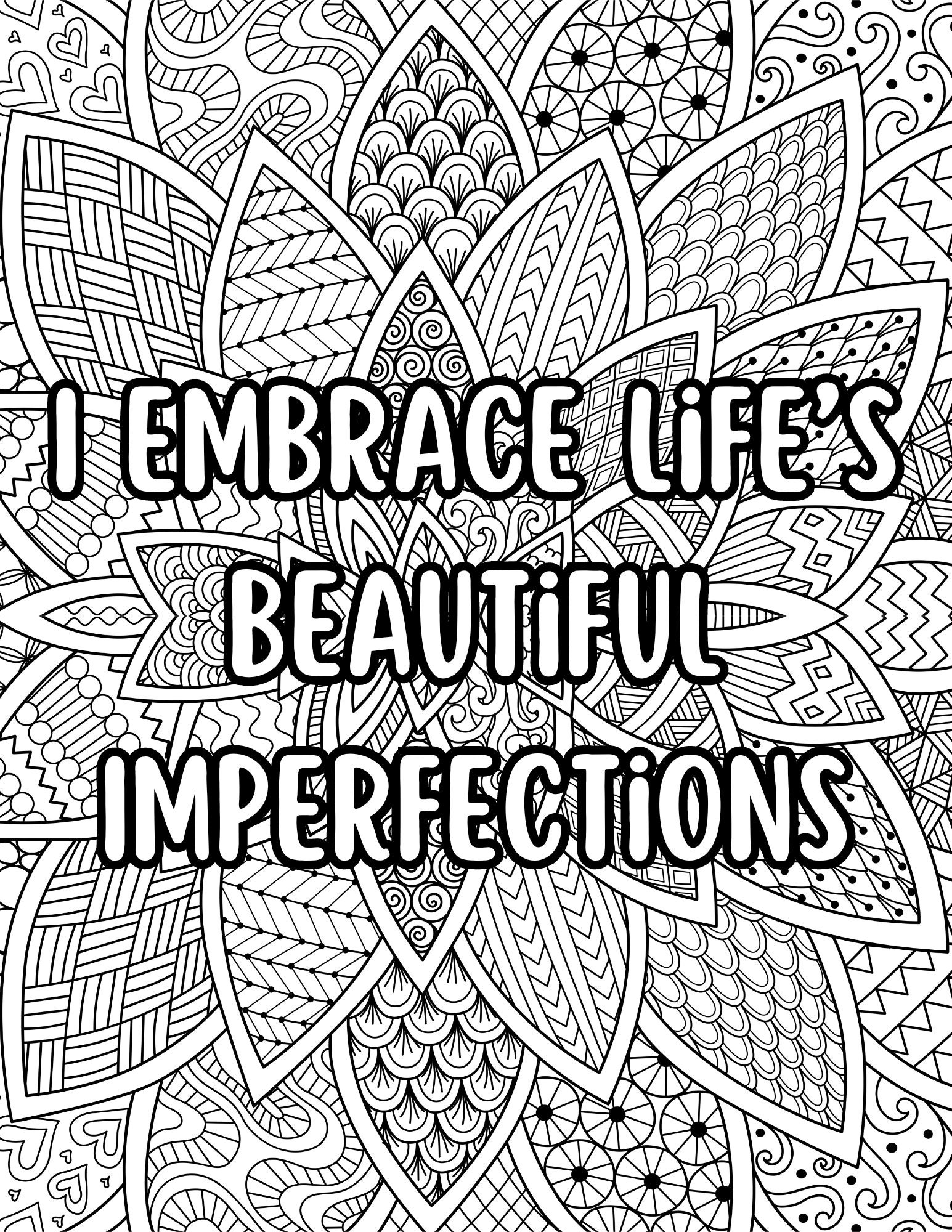 Daily Affirmations Coloring Sheets | Positive Affirmations ...