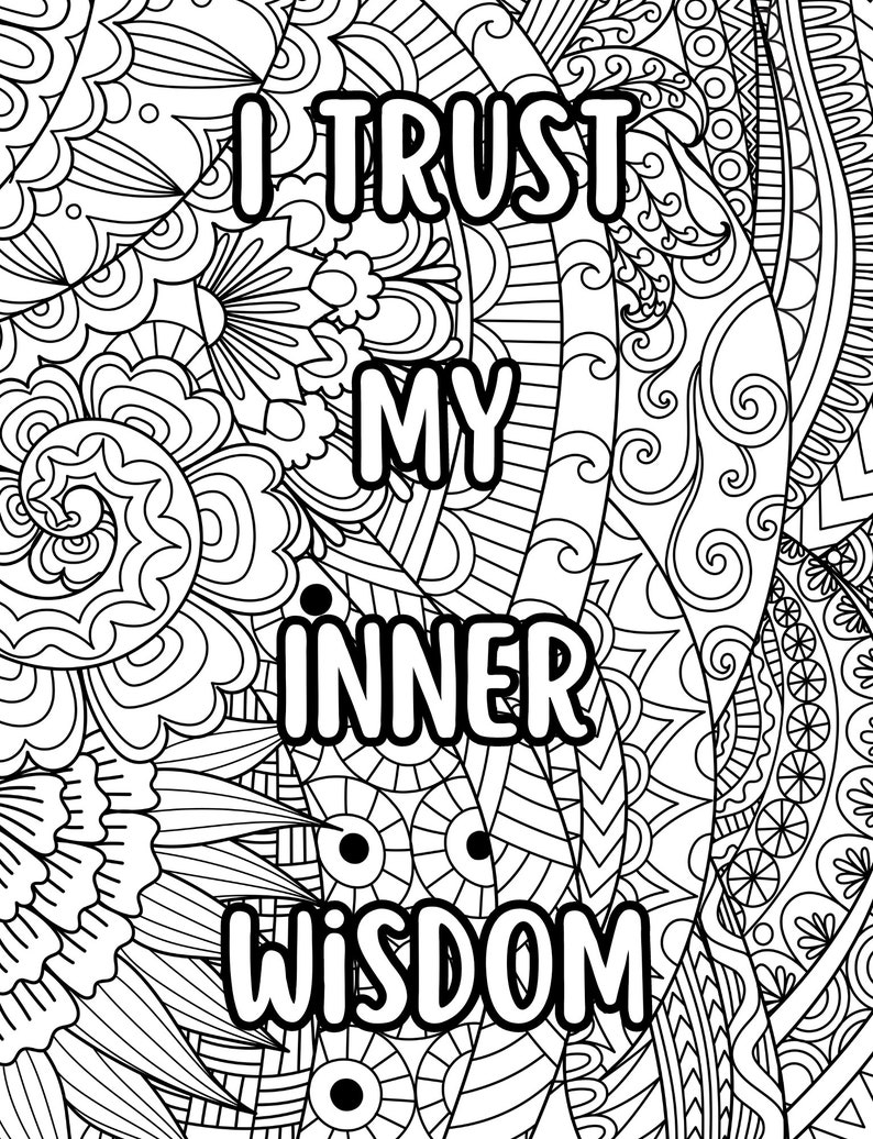 Daily Affirmations Coloring Sheets | Positive Affirmations ...