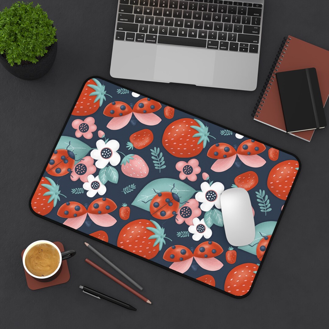 Cute Desk Mat Blue Desk Mat Large Desk Mat Aesthetic Desk Mat Narrow ...