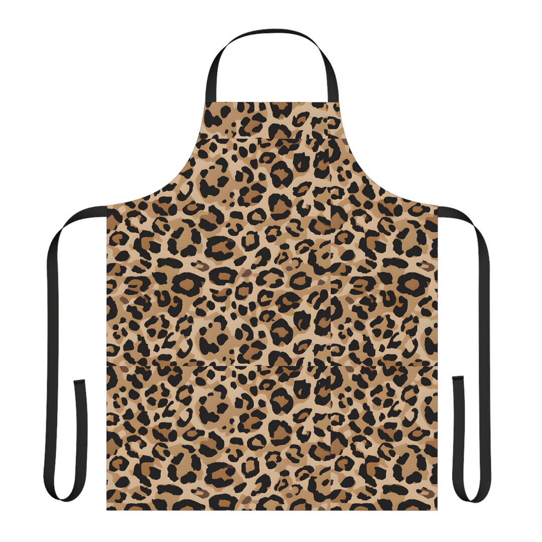 Cheetah Print Apron Kitchen Apron Cooking Apron Cute Apron Womens Apron ...