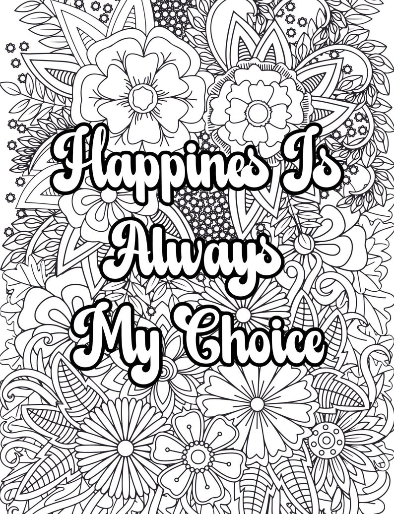Daily Affirmations Coloring Sheets | Positive Affirmations ...