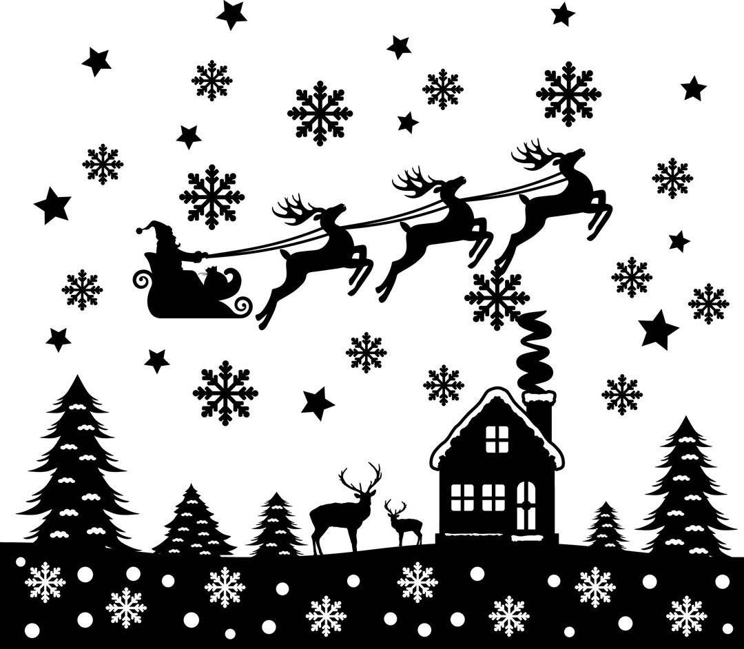 Winter Christmas Scene SVG Winter Scene SVG Magical - Etsy