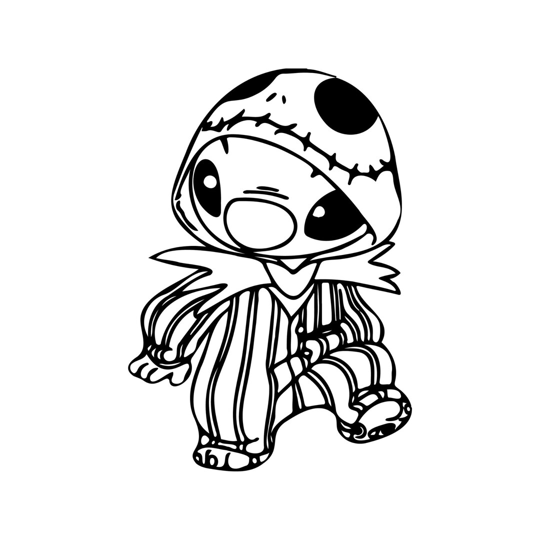 Stitch Halloween Watercolor PNG for Cricut, Stitch Horror PNG, Scary ...