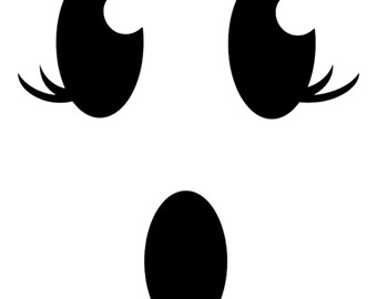Eyelashes Ghost Svg - Etsy