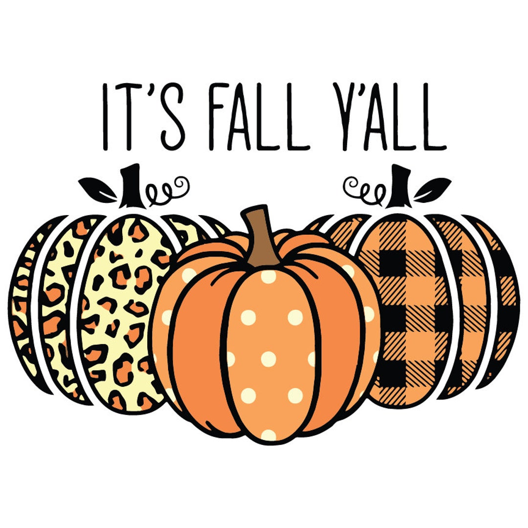 It's Fall Ya'll Svg Png Fall Svg Animal Print Pumpkin Svg Png Polka Dot ...
