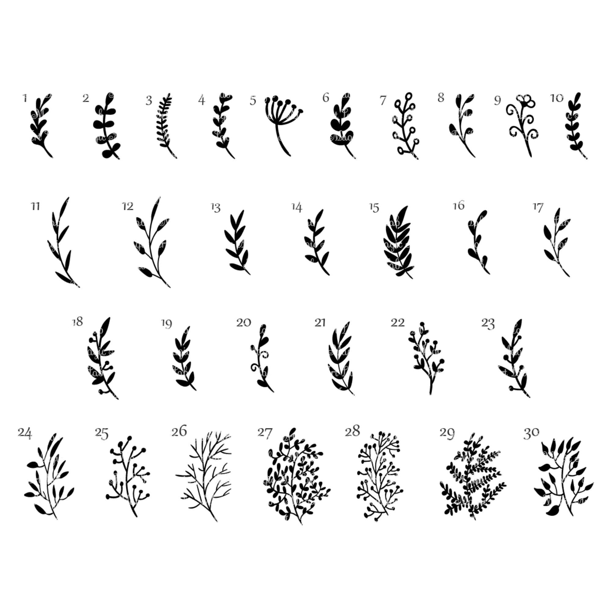 Leaves Svg 30 Leaves Svg Bundle Greenery Svg Leaf Border - Etsy