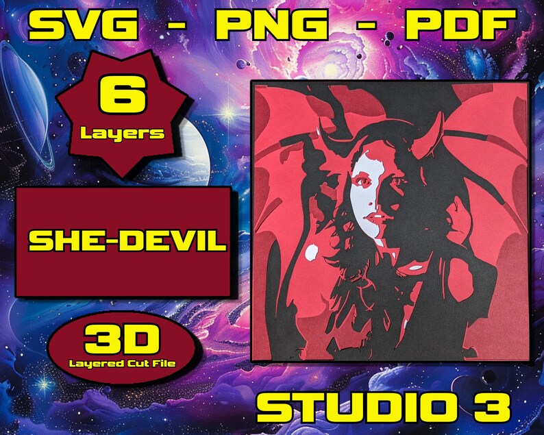 She-devil, Succubus, 3D Mandala Svg, Multilayer Panel for Laser Cutting ...