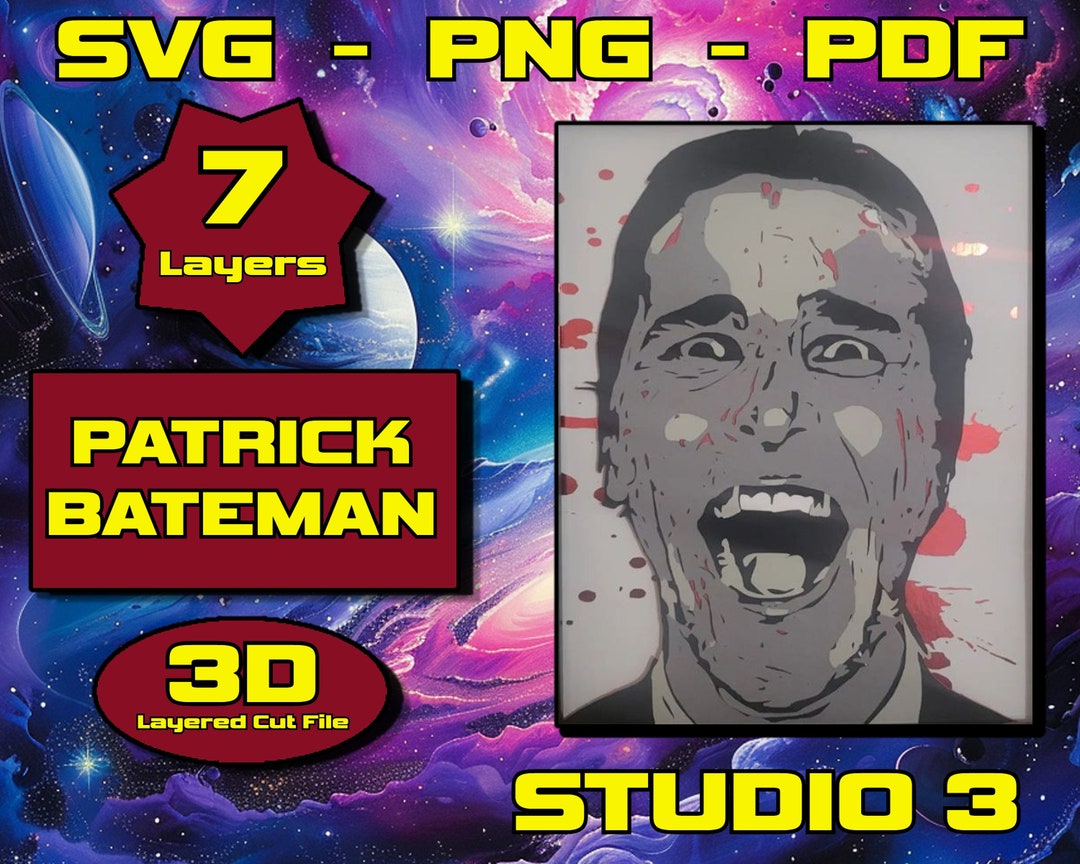 American Psycho Patrick Bateman 3D Mandala Svg, Multilayer Panel for ...