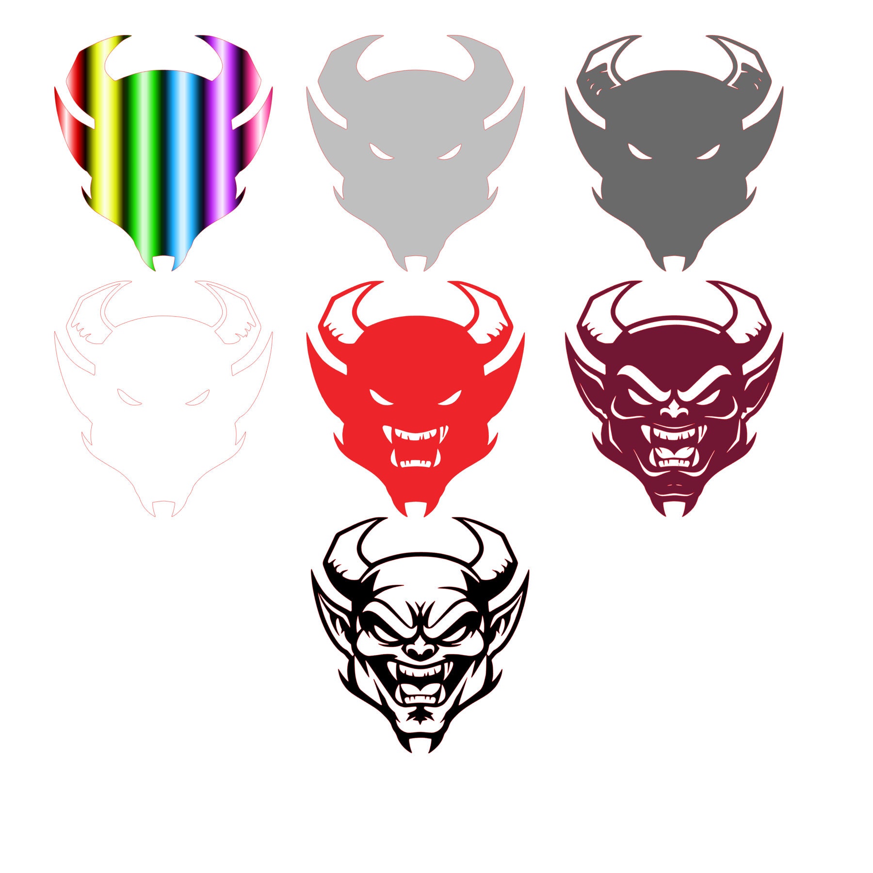 Demon, Devil, 3D Mandala Svg, Multilayer Panel for Laser Cutting ...