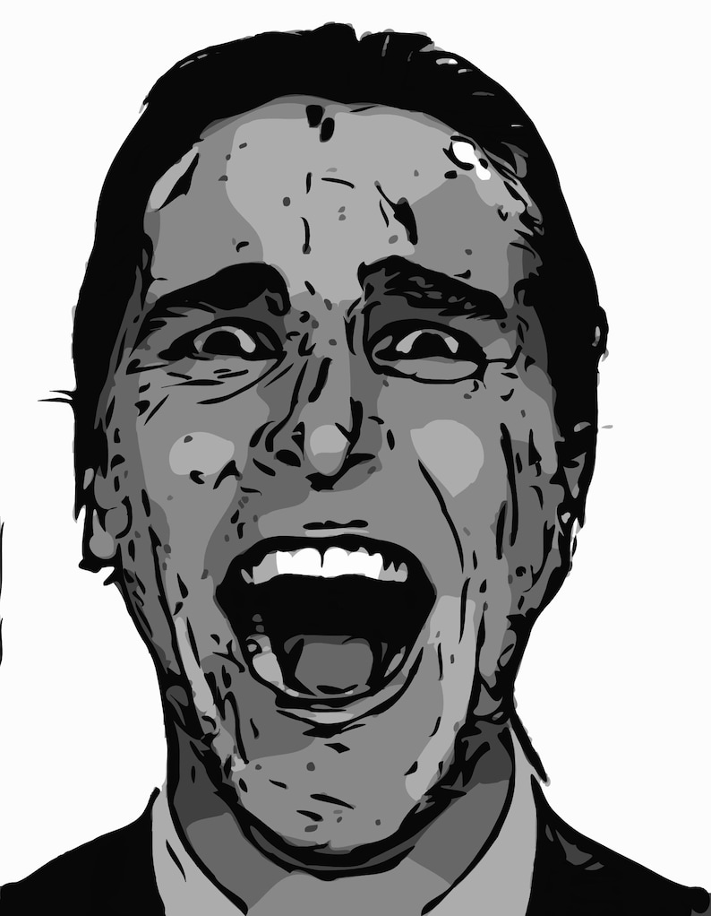 American Psycho Patrick Bateman 3D Mandala Svg, Multilayer Panel for ...