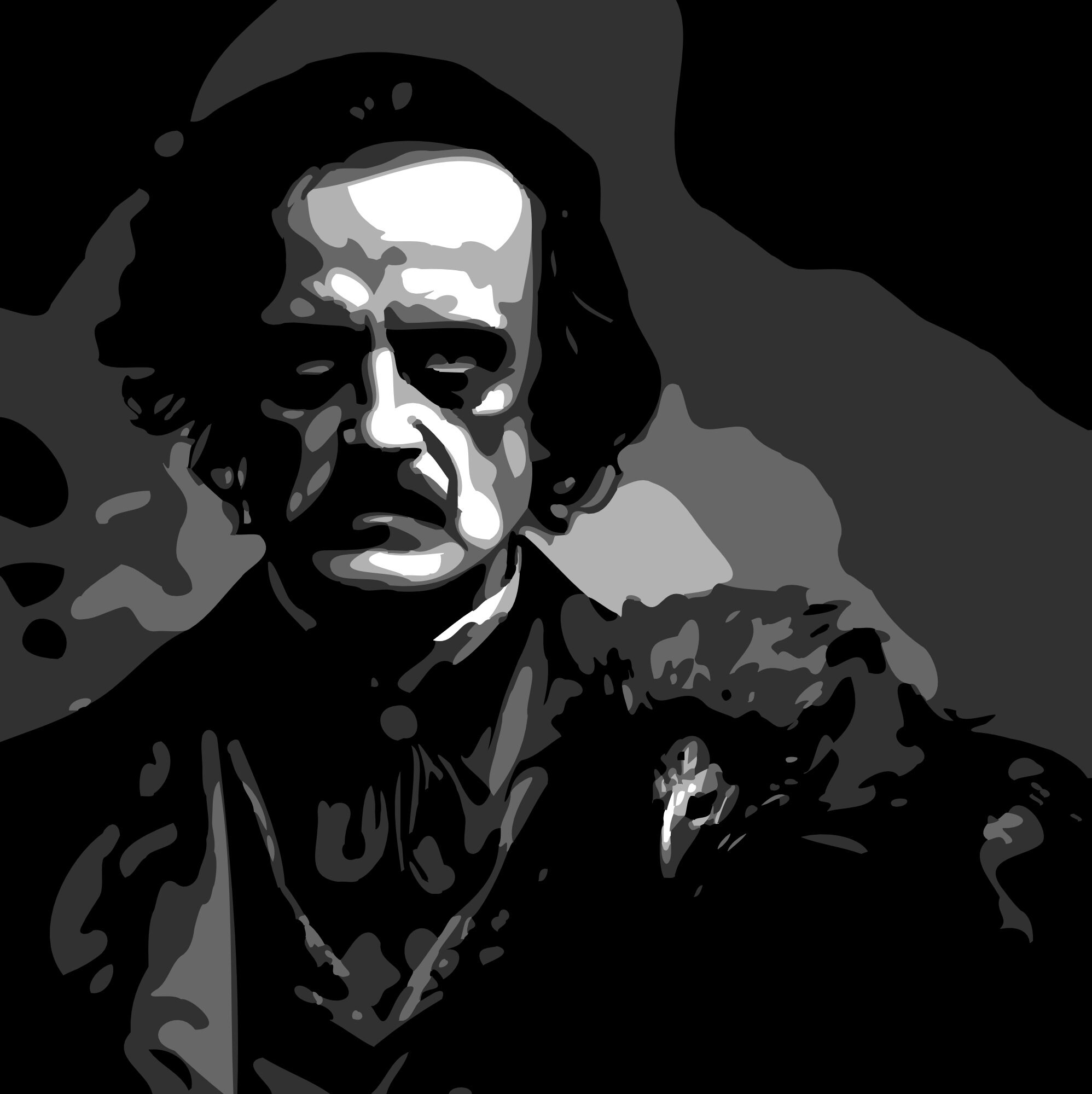 Edgar Allen Poe With Raven, 3D Mandala Svg, Multilayer Panel for Laser ...