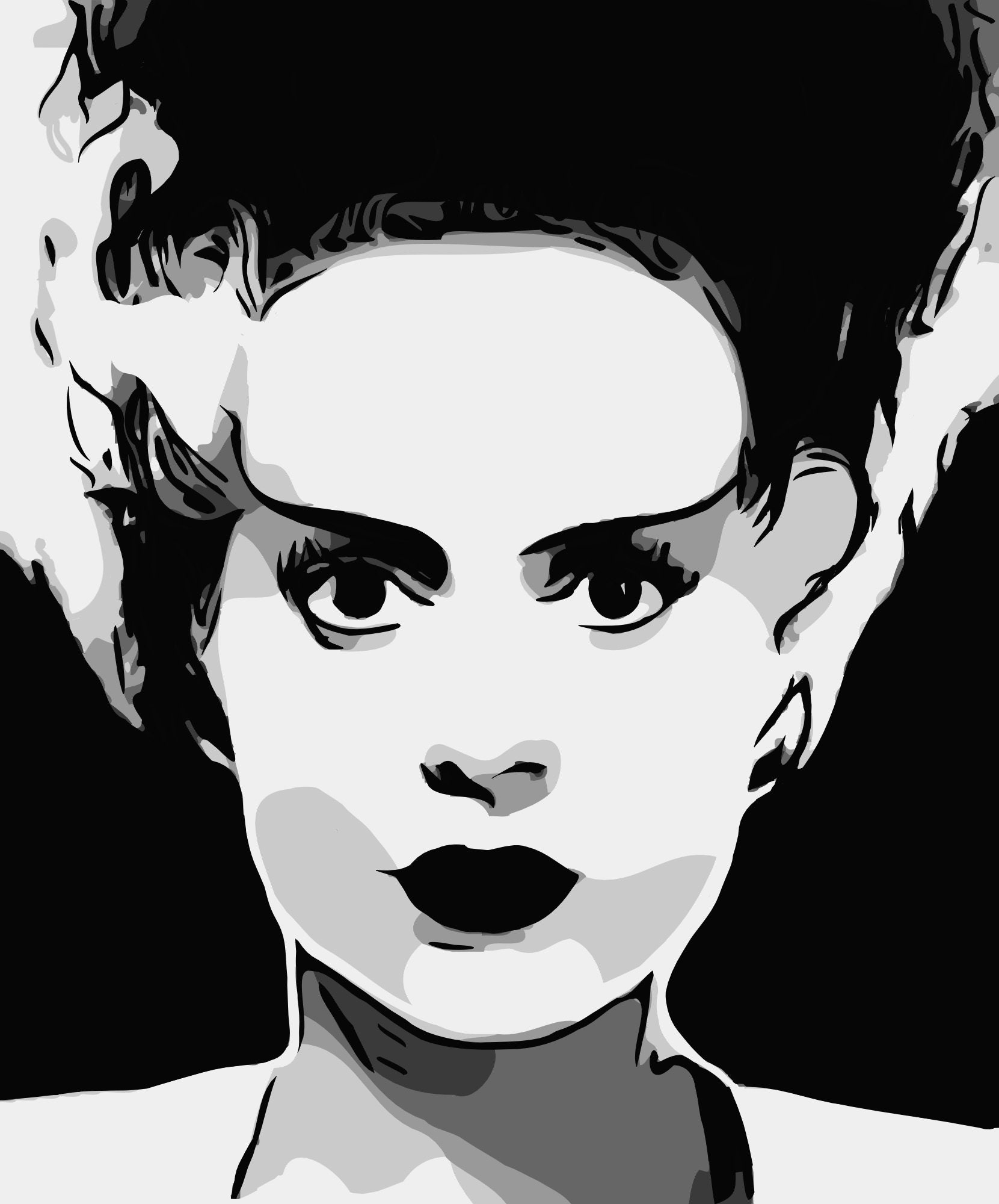 Bride of Frankenstein SVG Cricut Silhouette Cameo Cut Files - Etsy