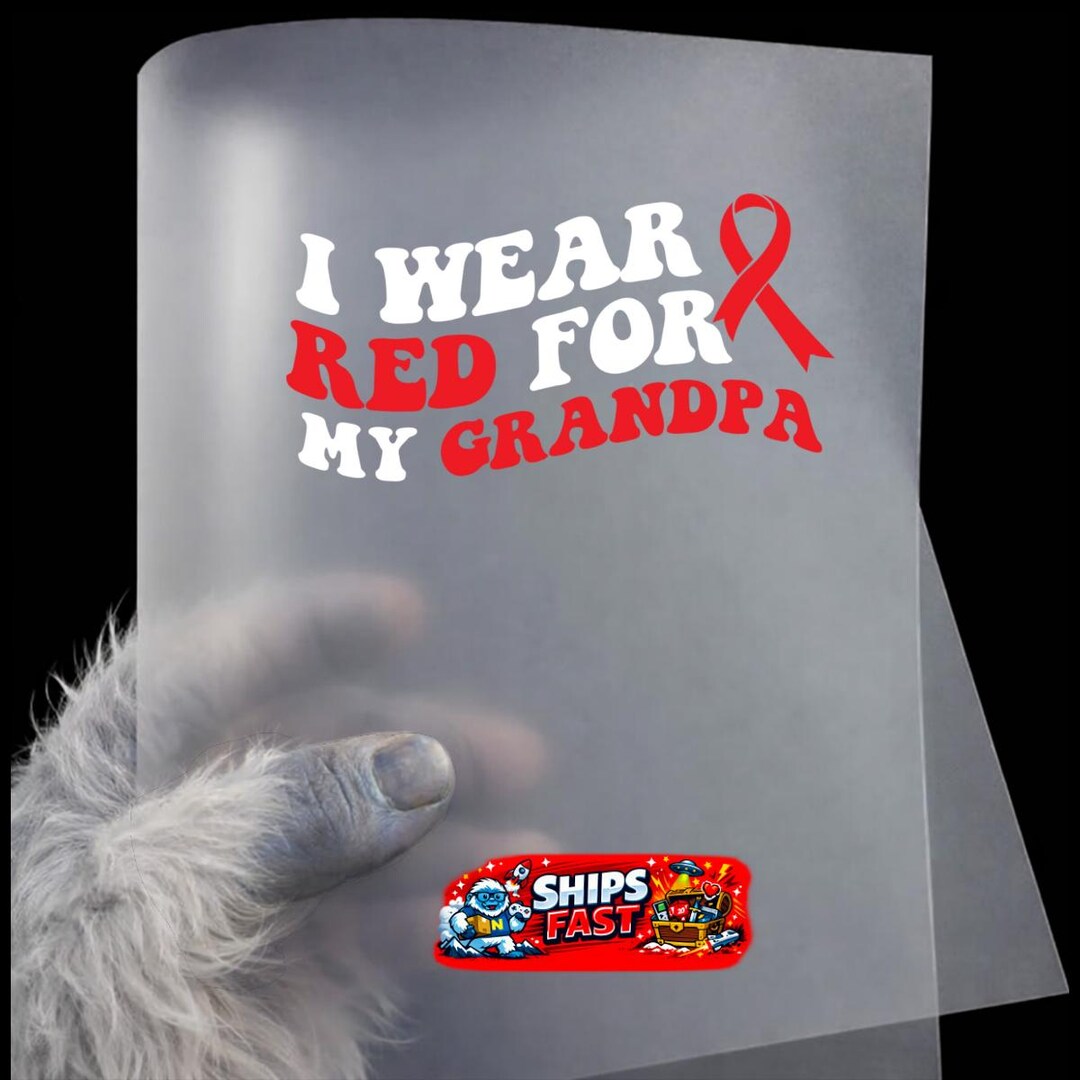Red Grandpa Dtf Transfer, Retro Grandpa Dtf, Grandparent Gift, Red ...