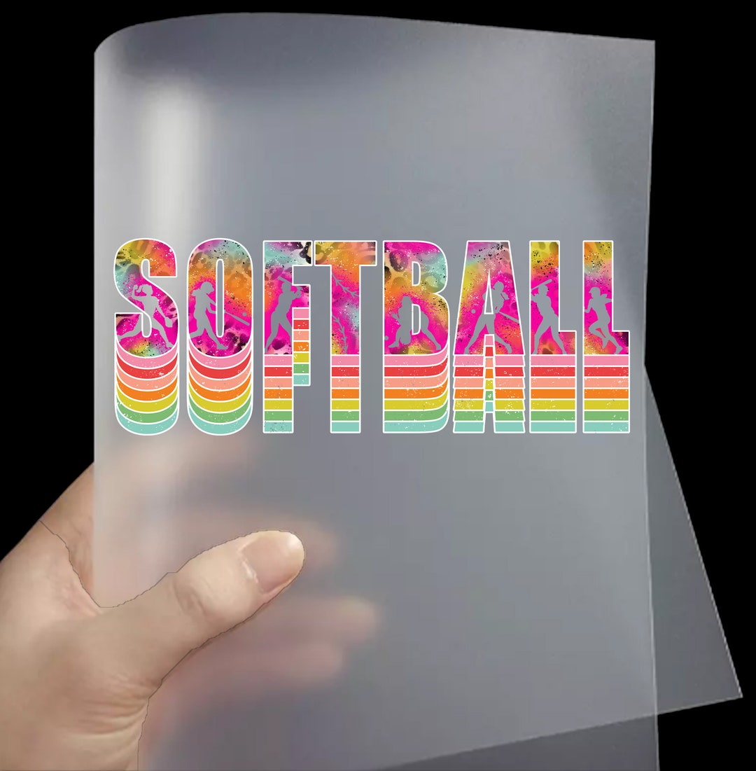 Softball Stacked Text DTF Transfers Ready to Press Softball Tie Dye ...