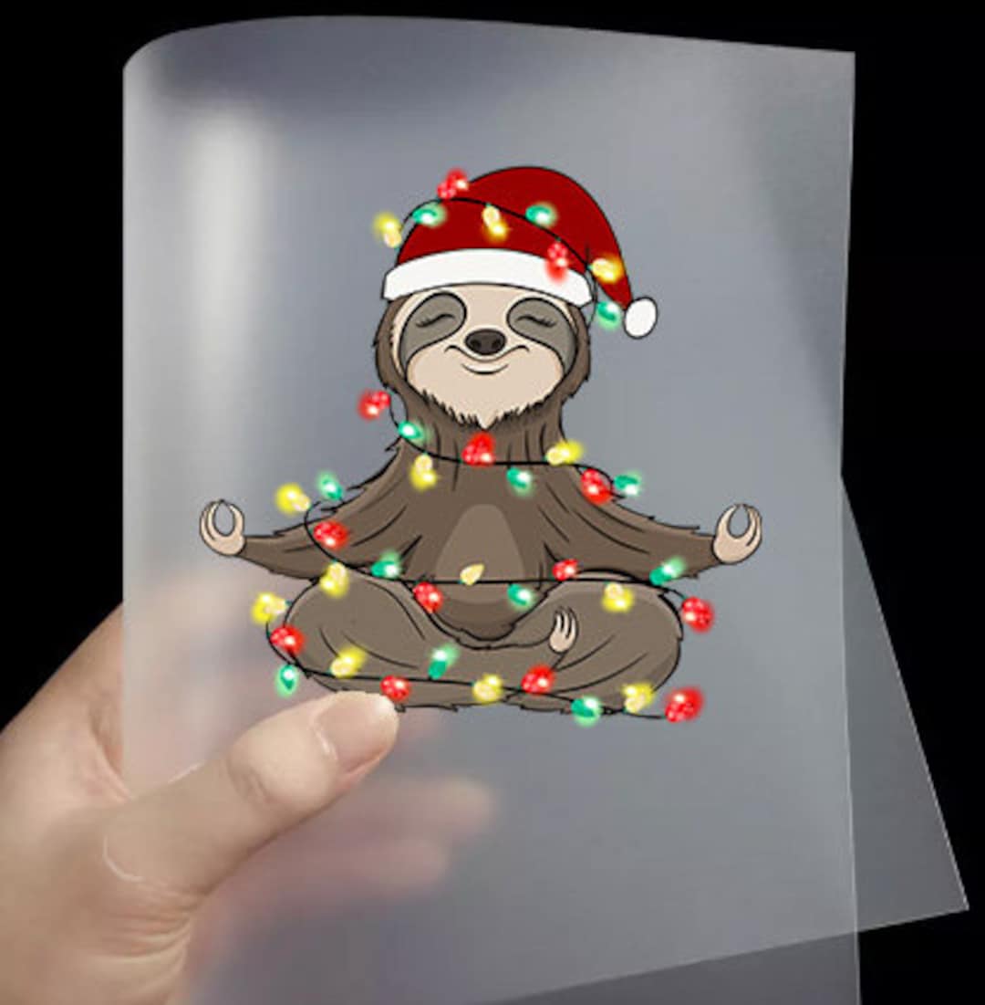 Sloth Christmas Lights DTF Transfers Ready to Press Sloth Christmas ...