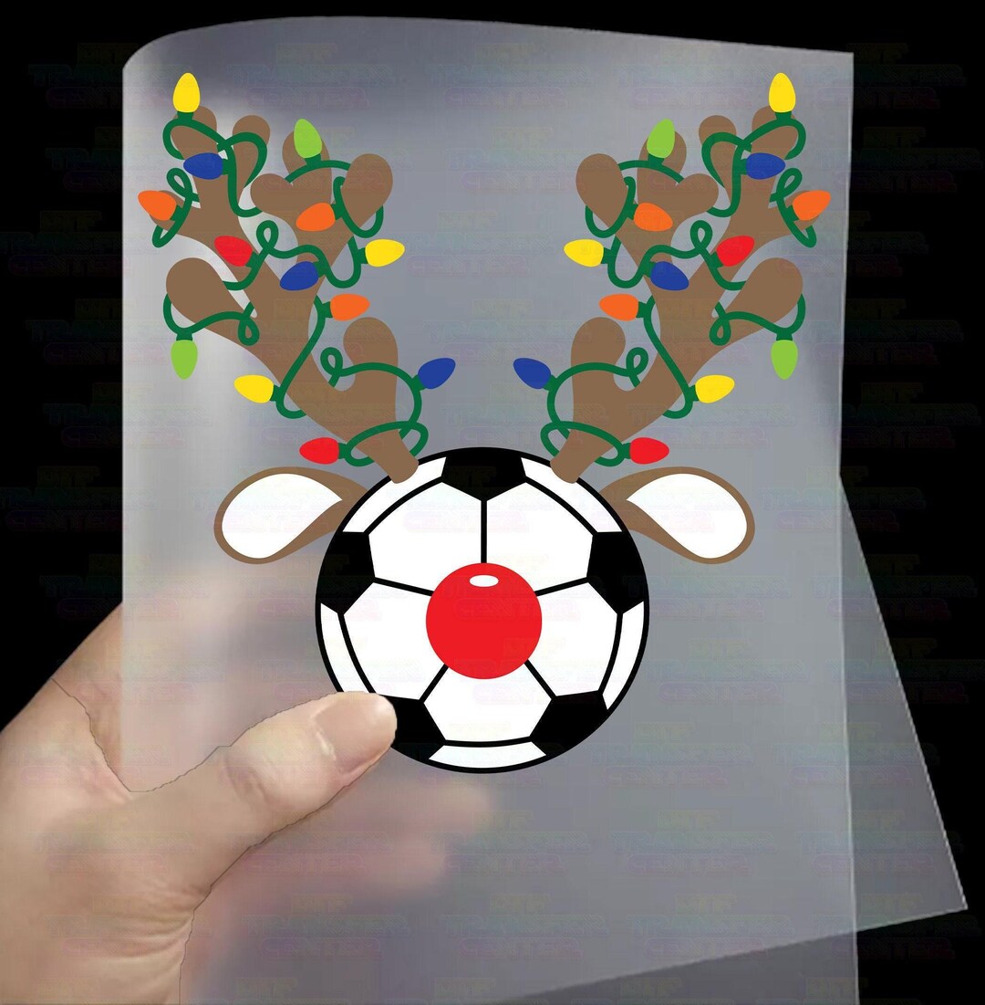Soccer Reindeer Christmas DTF Transfers | Ready to Press Christmas ...