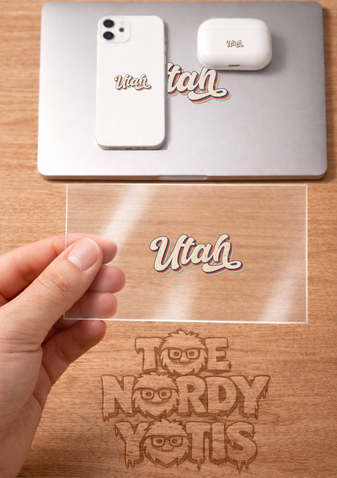 Utah Retro UV DTF Sticker, Vintage Style Permanent Rub on Decal for ...