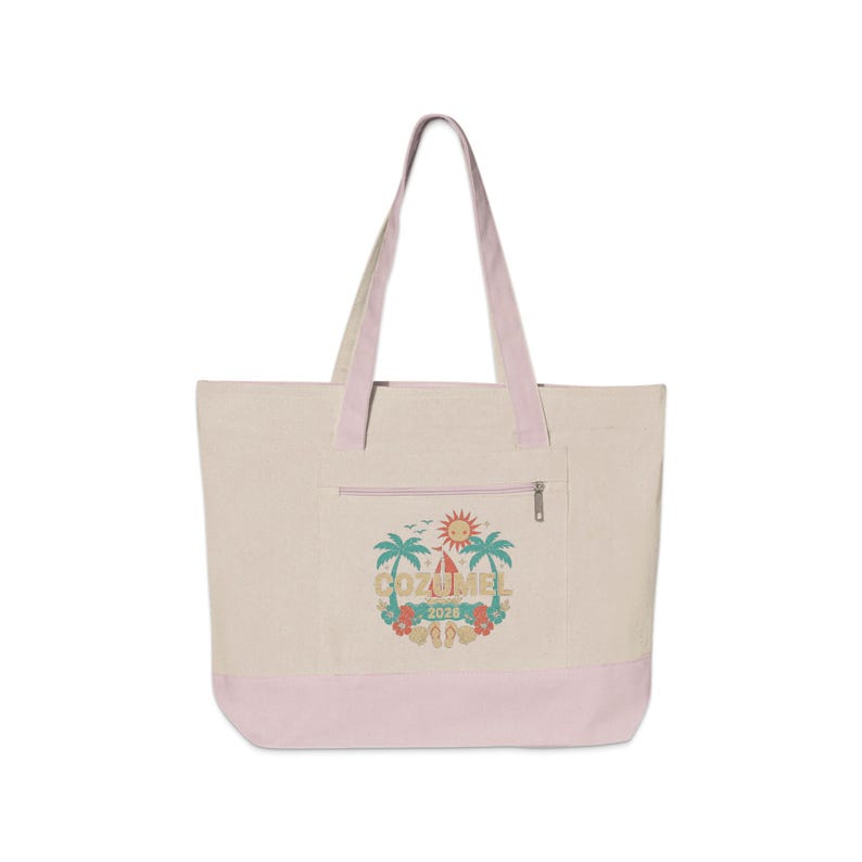 Sac cabas Cozumel 2026, Cabas en toile avec fermeture éclair, Vacances ...
