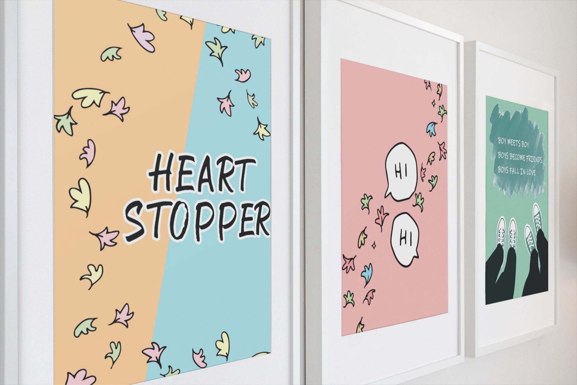 Heartstopper Poster Set of 3, TV Series Character Canvas, Movie Lover ...
