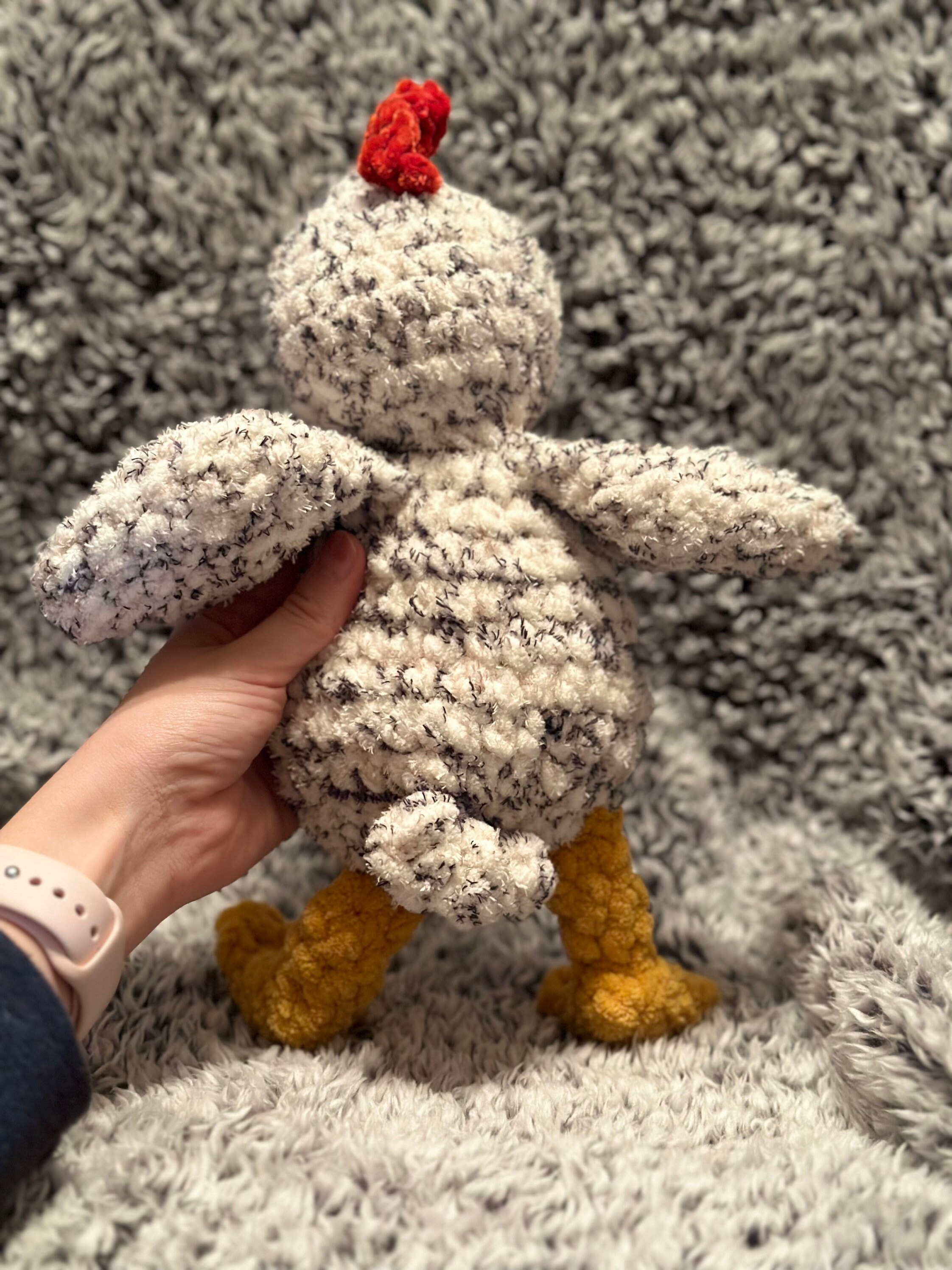 Playful and Whimsical Hand Crocheted Chicken Stuffy - Etsy