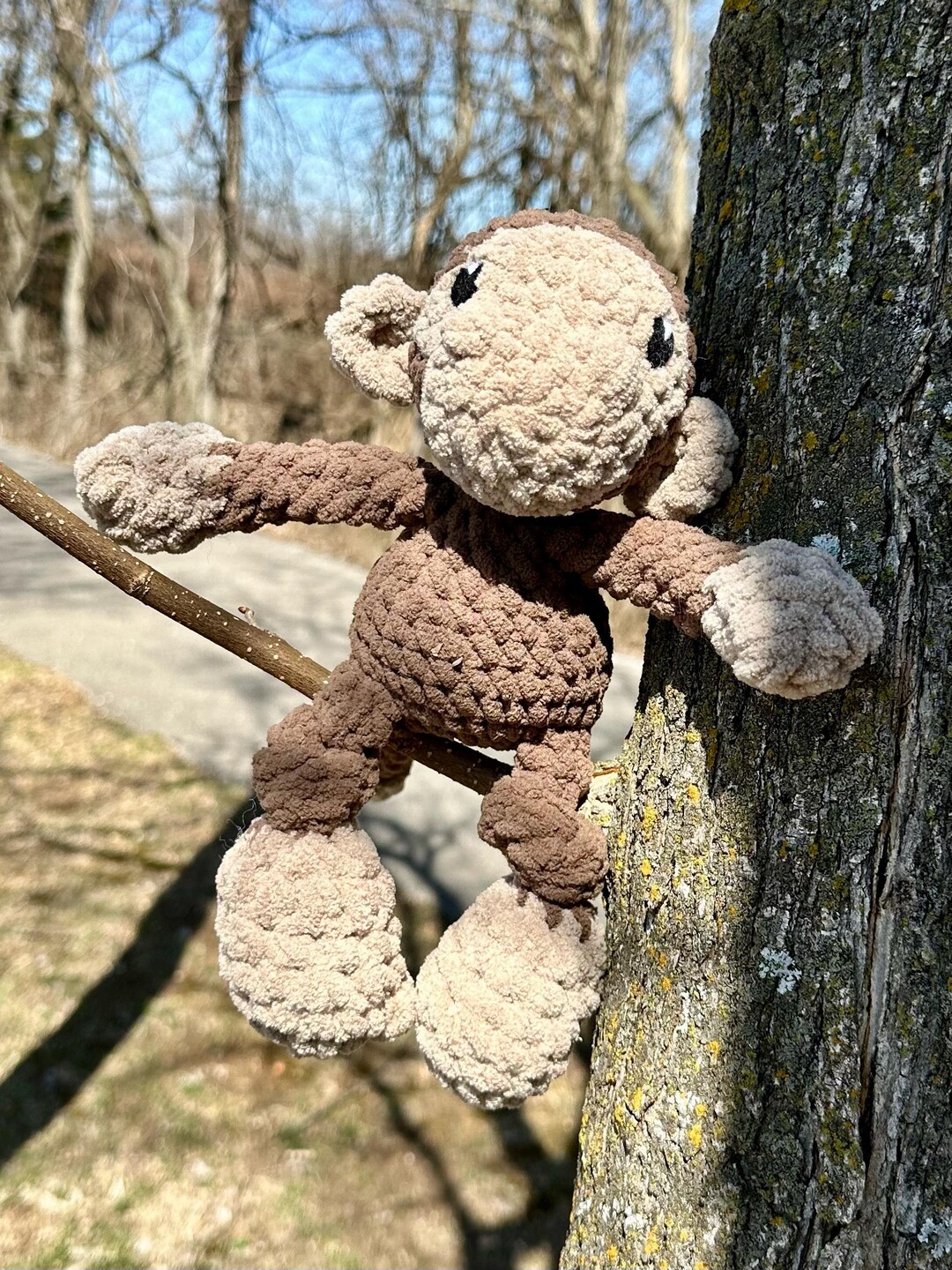 Crochet Monkey Stuffy, Monkey Plush, Safari Theme, Safari Baby Shower ...