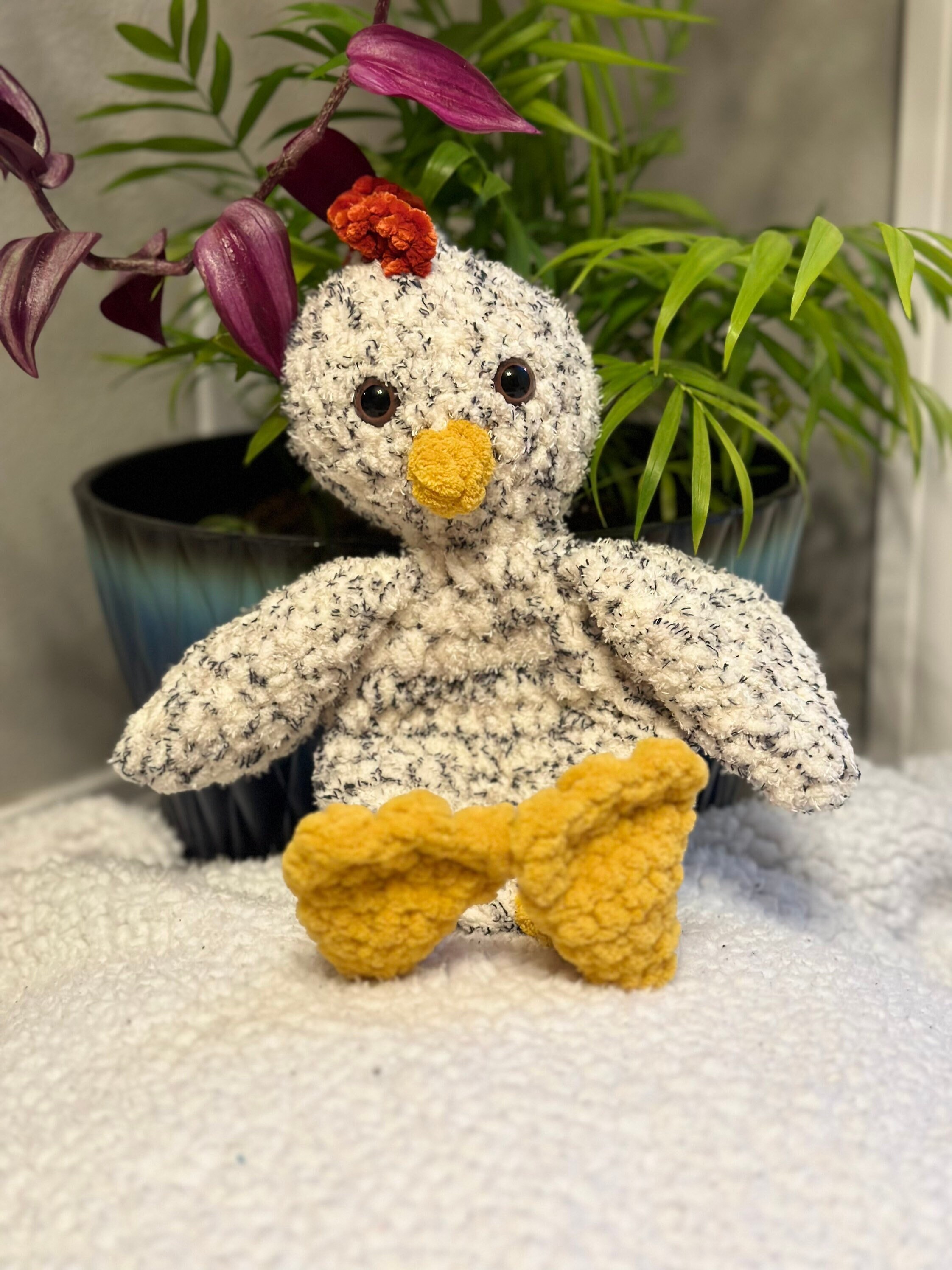 Playful and Whimsical Hand Crocheted Chicken Stuffy - Etsy