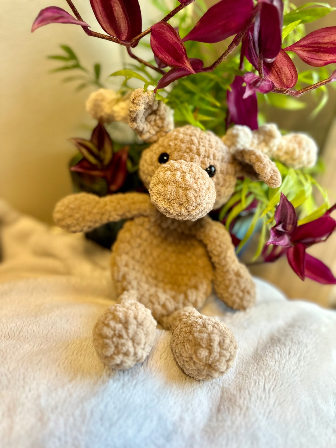 Moose Stuffy, Moose Plush, Woodland Theme, Cottagecore, Handmade Gift ...