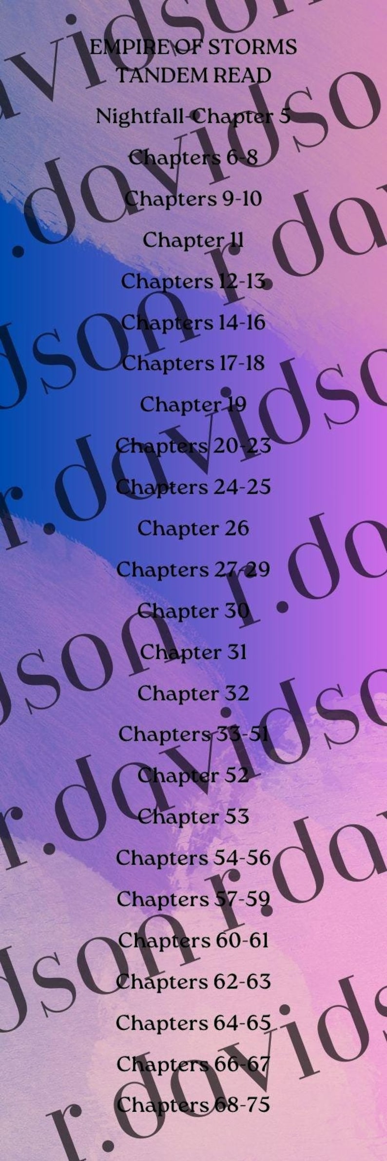 Printable Bookmark Tandem Read Bundle: Empire of Storms and Tower of ...