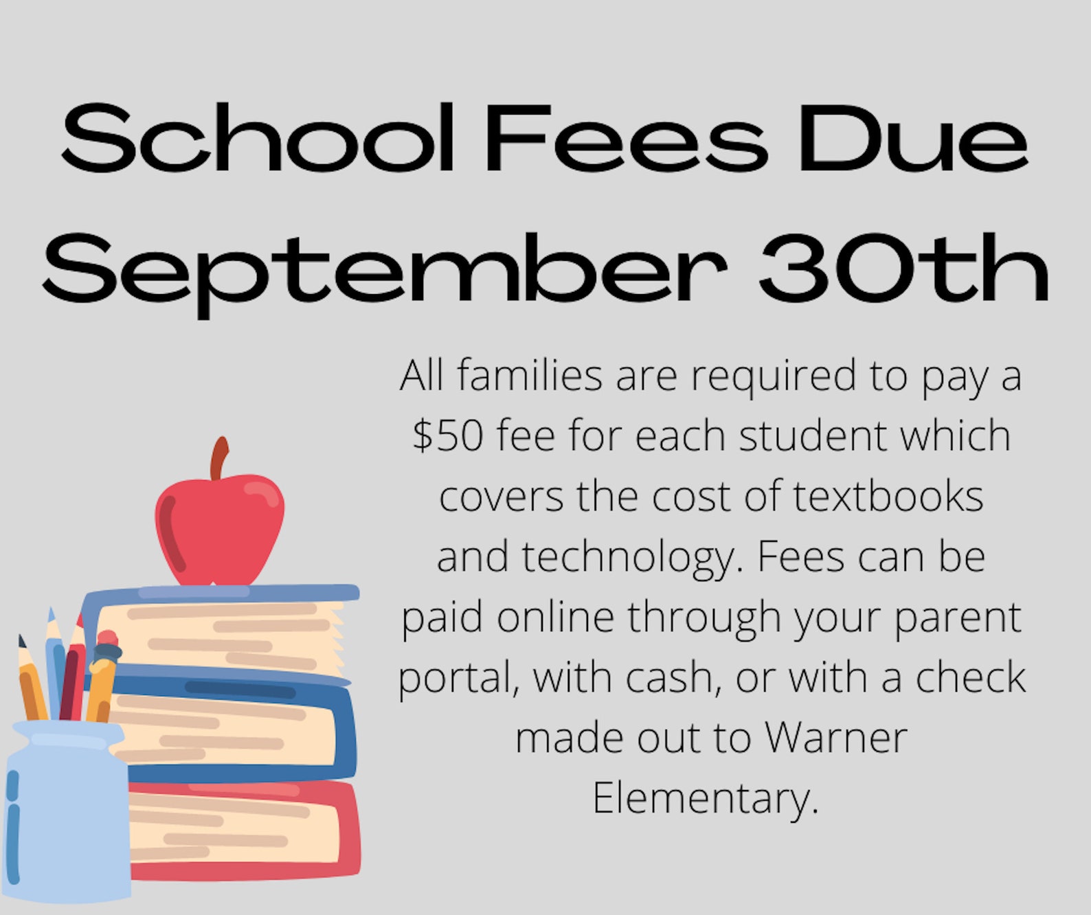 School Fees Facebook Post Canva Template - Etsy