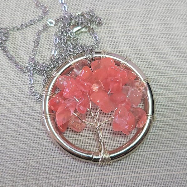 Handcrafted Aquamarine Tumbled Chip Tree on Apophyllite Cluster Unique ...