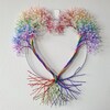 Small Handmade Pink and Blue Heart Tree Wall Hanging Decor - Etsy