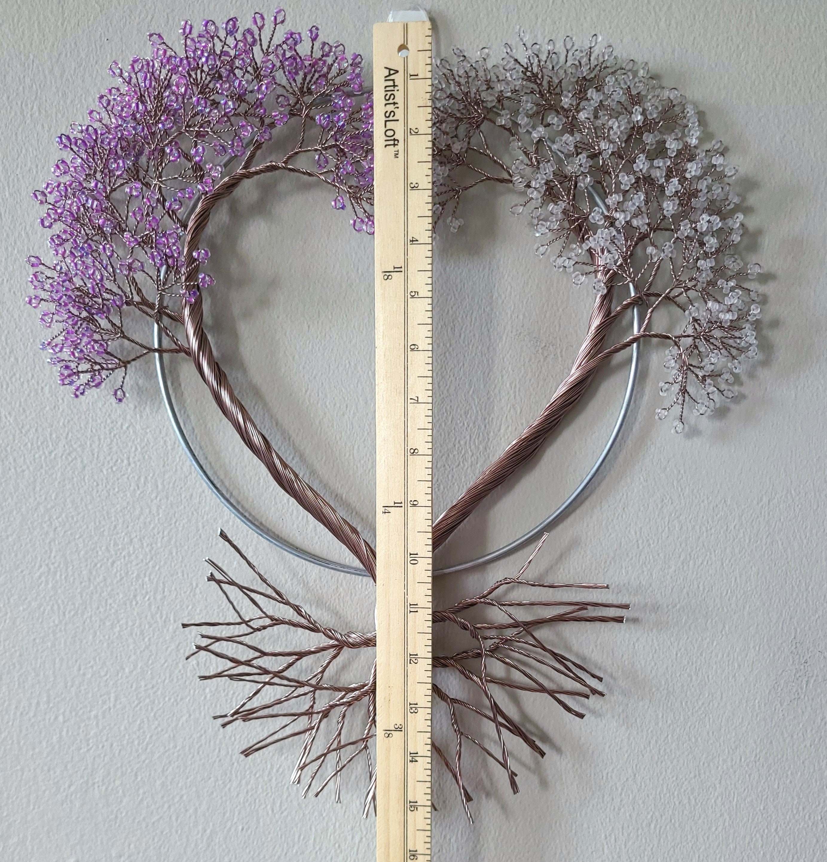 Small Purple & White Brown Heart Tree - Etsy Canada