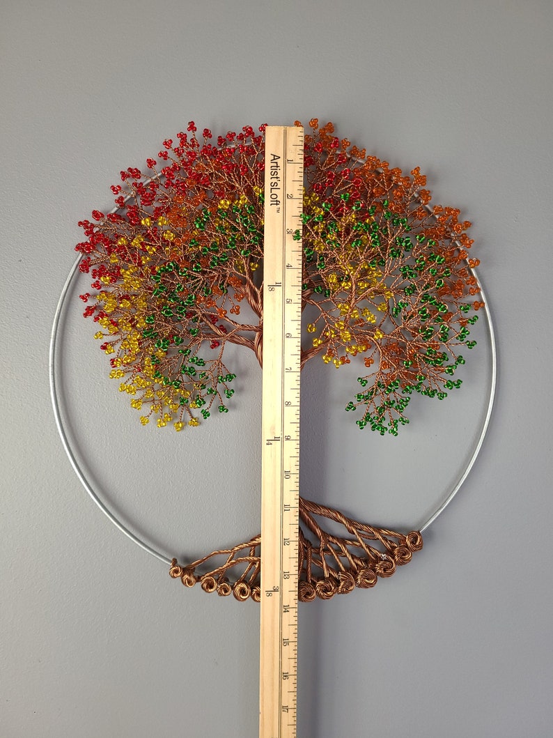 Large Handcrafted Autumn Wire Tree Wall Hanging Decor - Etsy