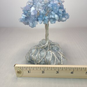 Handcrafted Aquamarine Tumbled Chip Tree on Apophyllite Cluster ...