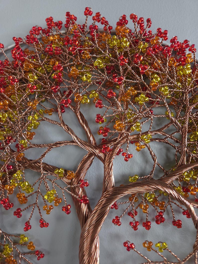 Large Handcrafted Autumn Wire Tree Wall Hanging Decor - Etsy
