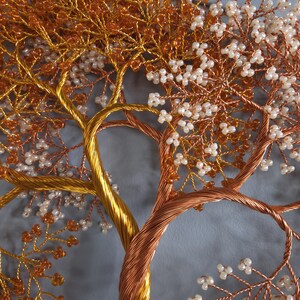 Large Orange Wall Hanging Wire Tree - Colorful Statement Piece - Etsy