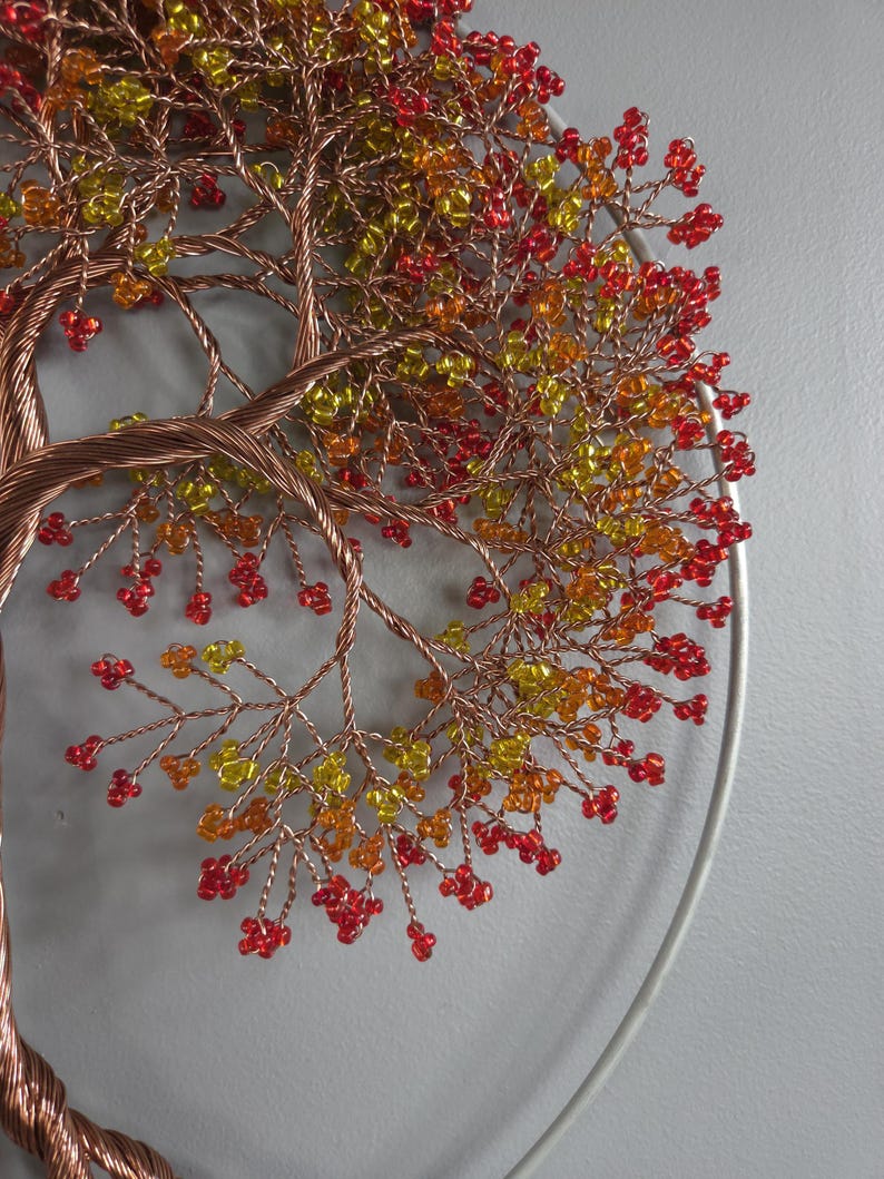 Large Handcrafted Autumn Wire Tree Wall Hanging Decor - Etsy