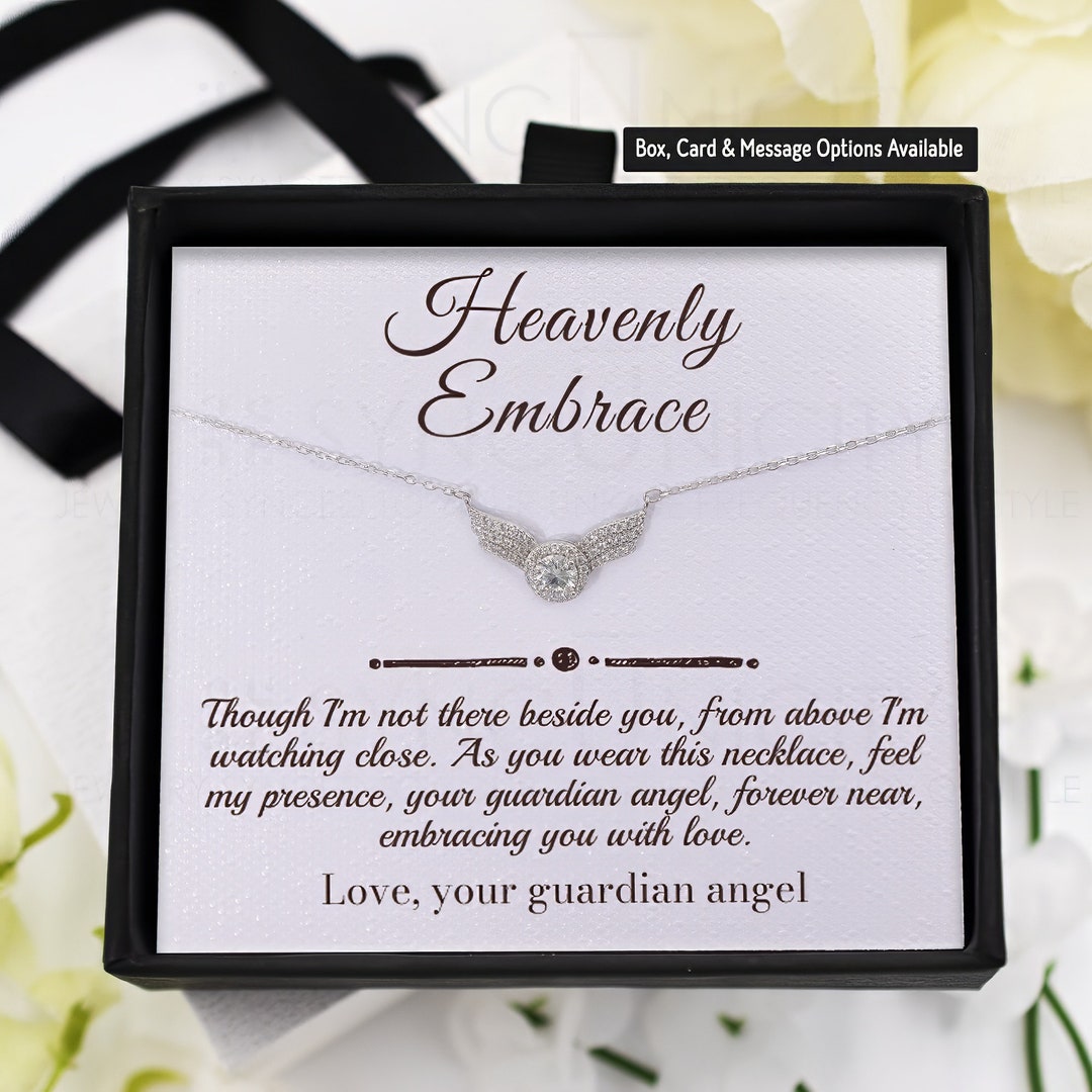 925 Silver Angel Wings Heaven Necklace:sympathy Condolence Gift, Heaven ...
