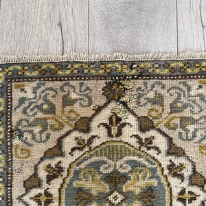 Brown Square Rug, Vintage Rug, Neutral Rug, Small Rug, Turkish Rug ...