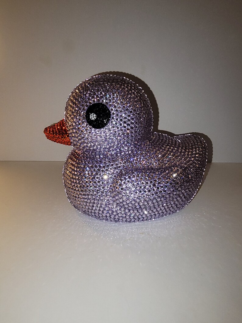 Rhinestone Big Purple Rubber Duck - Etsy