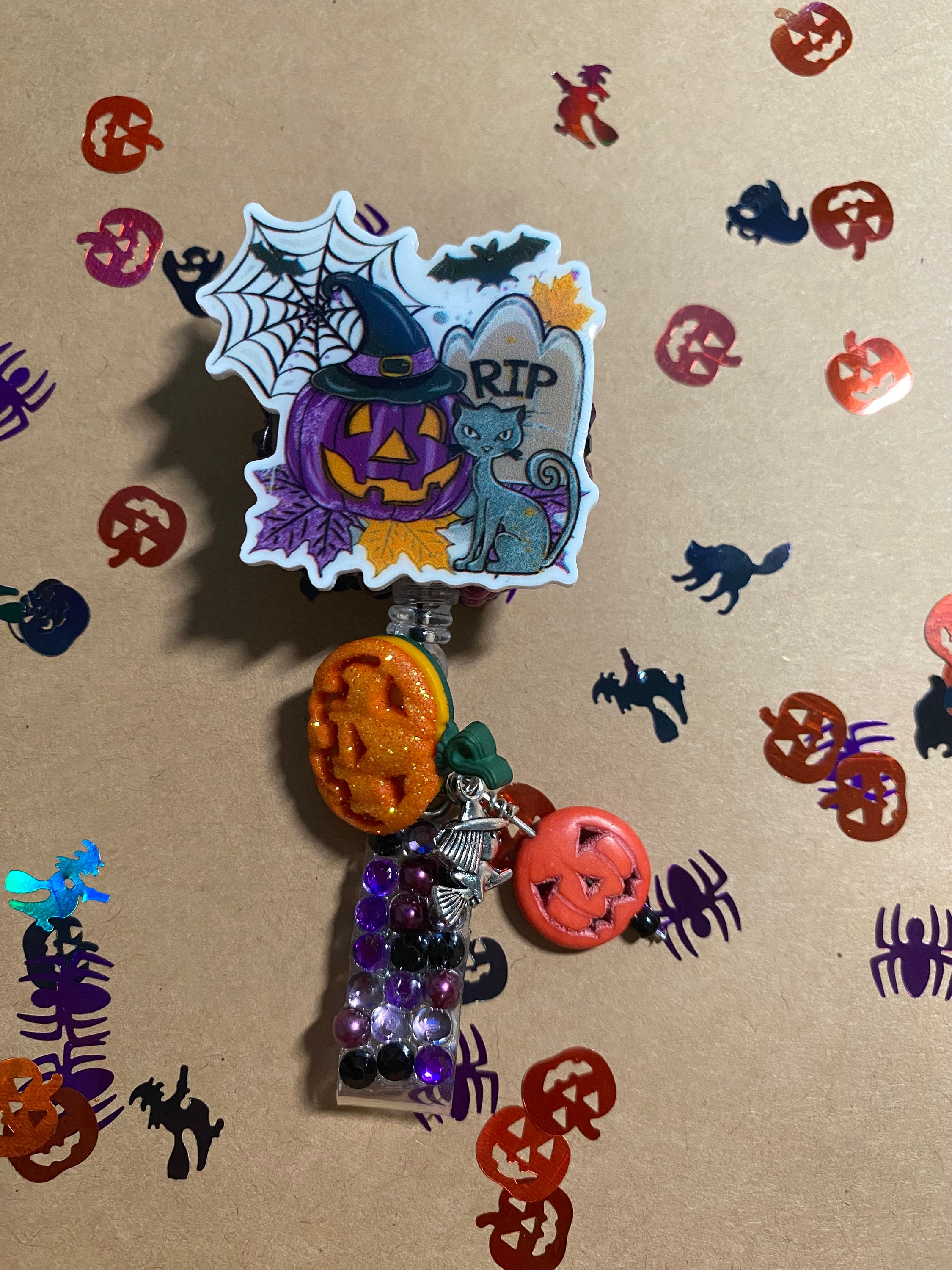 Halloween Badge Reel/spooky Pumpkin Badge Reel/snoopy Great Pumpkin ...