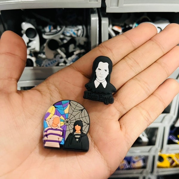 Wednesday Addams Croc Charm - Etsy UK