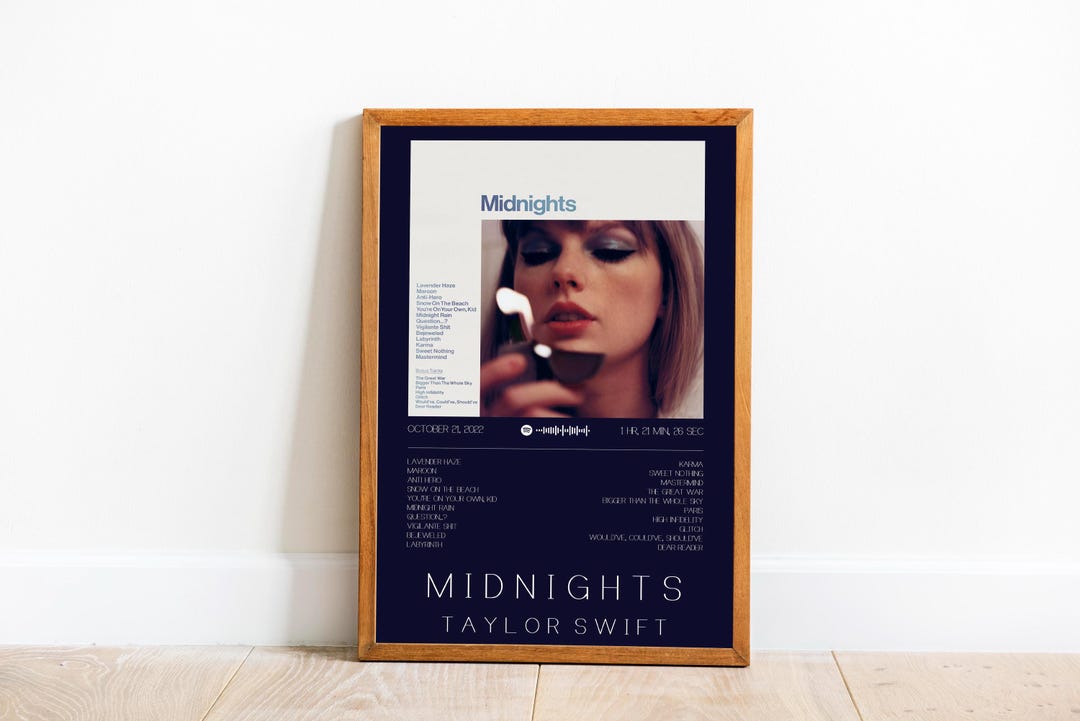 Midnights Album Tracklist Poster - Etsy