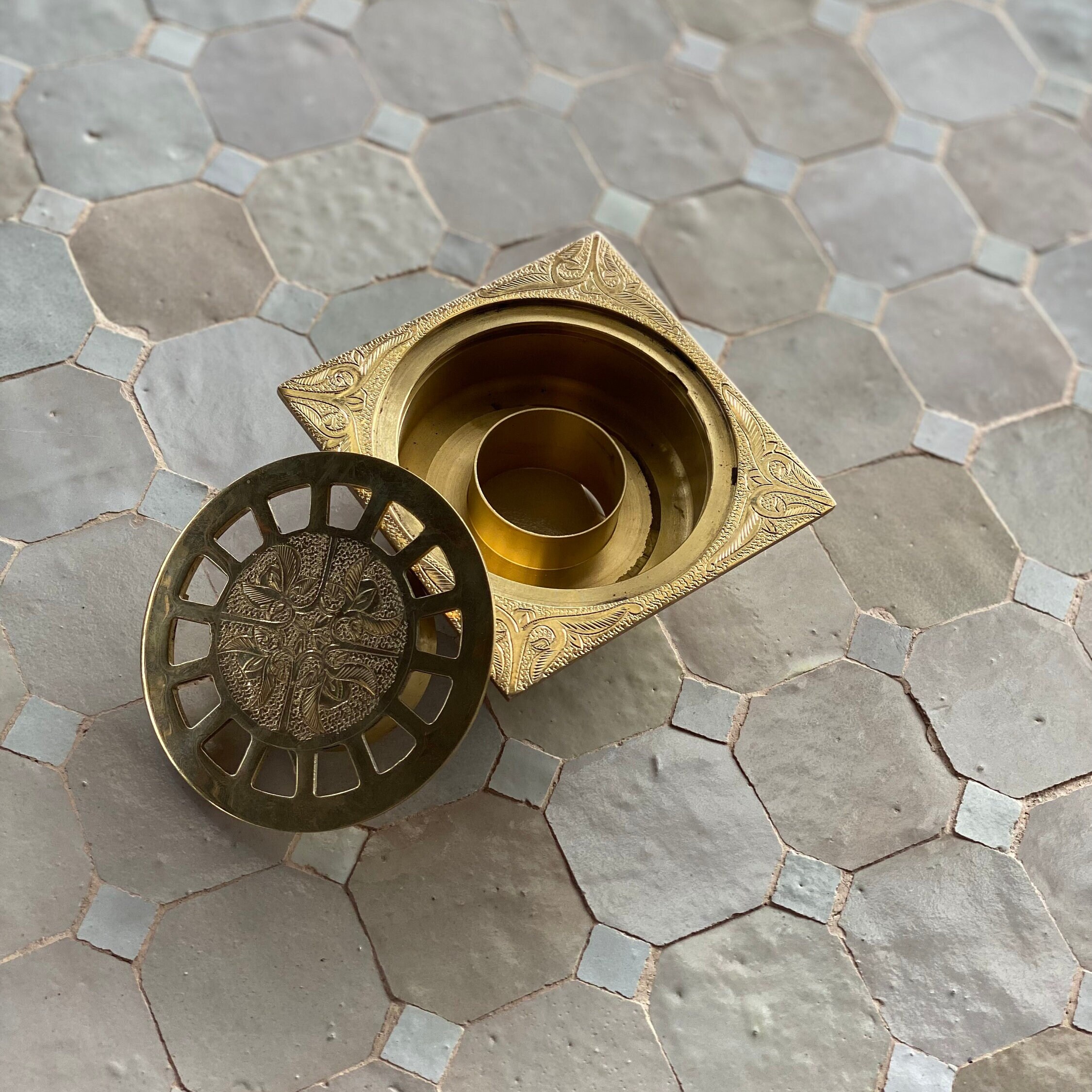 Solid Brass Floor Drain Engraved Square Shower Drain Cover - Etsy