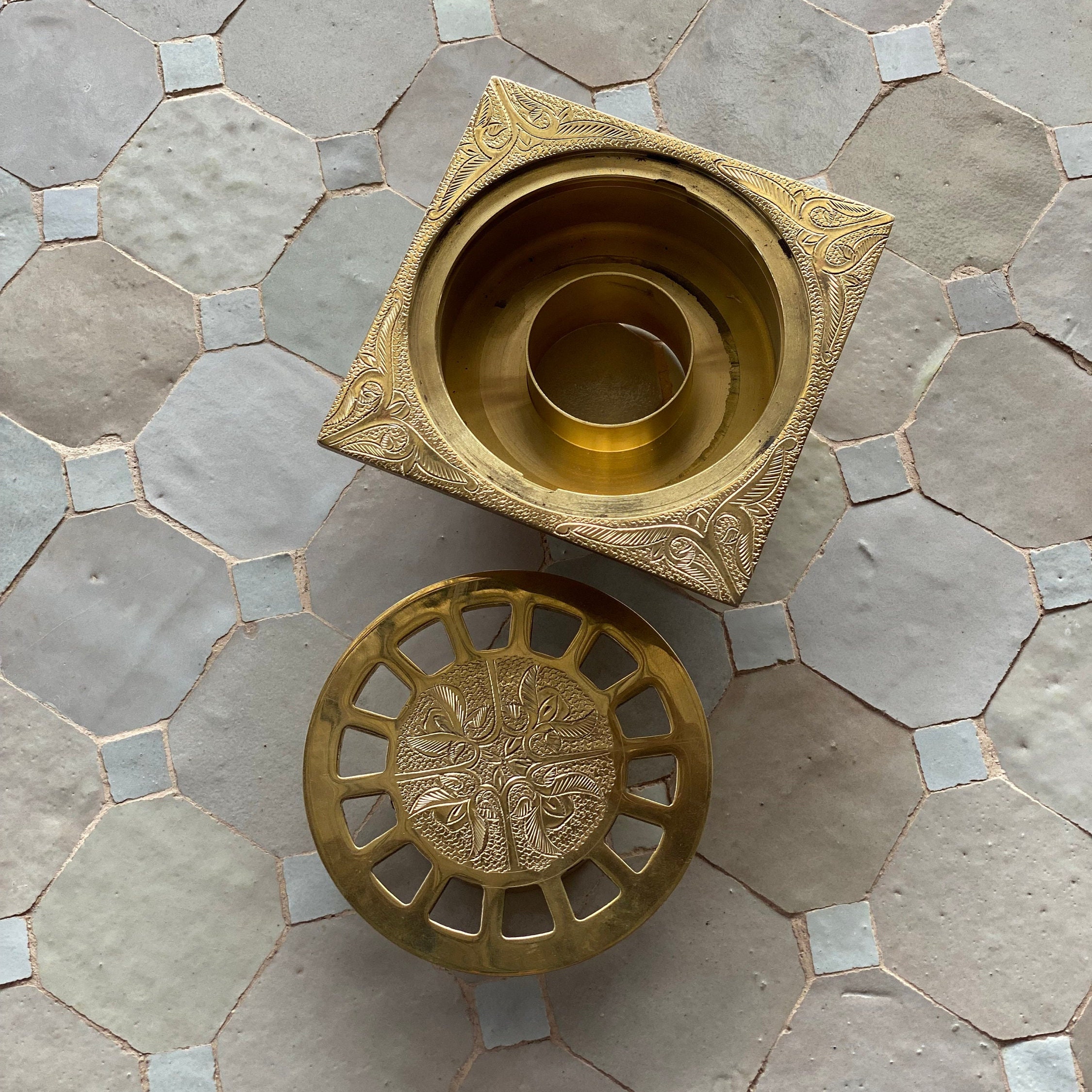Solid Brass Floor Drain Engraved Square Shower Drain Cover - Etsy